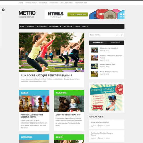 MyThemeShop Metro WordPress Theme - WP Starter Pack