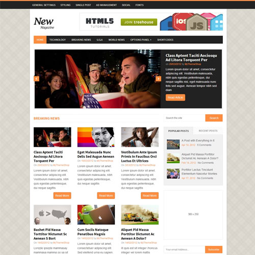 MyThemeShop Newsmag WordPress Theme - WP Starter Pack