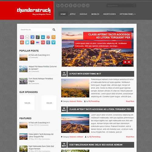 MyThemeShop Thunderstruck WordPress Theme - WP Starter Pack