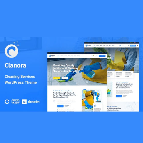 Clanora – Cleaning Services WordPress Theme - WP Starter Pack